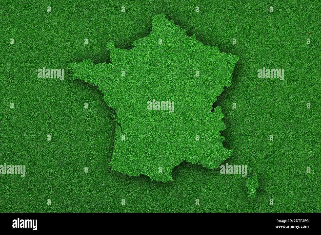 Green grass map france hi-res stock photography and images - Alamy