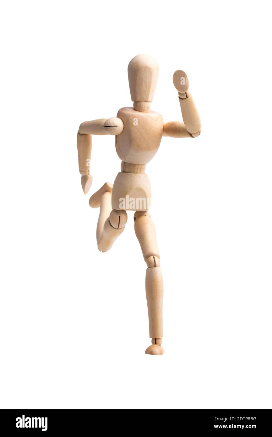 Wooden Figure Running High Resolution Stock Photography and Images - Alamy