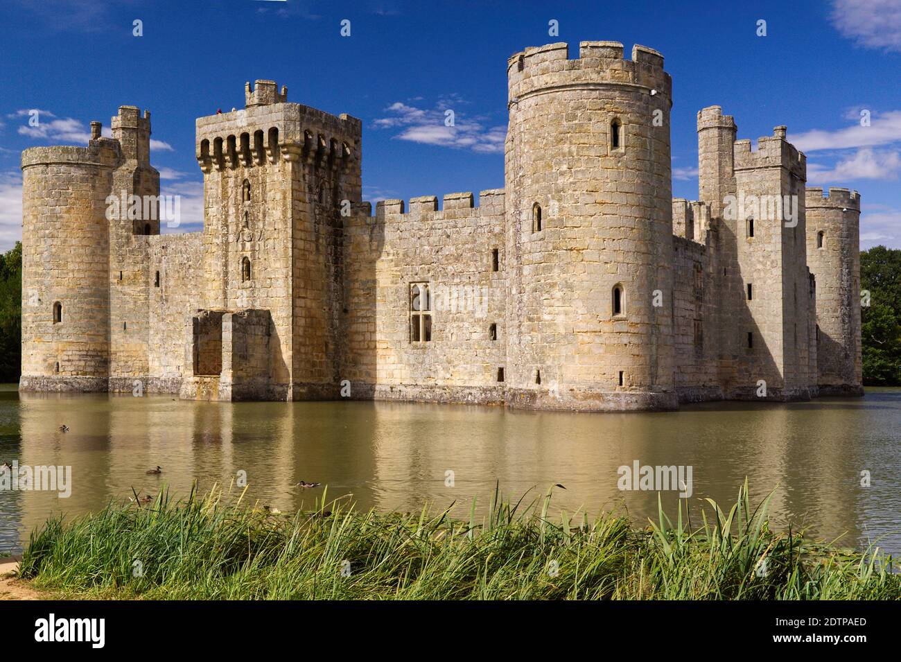 A view of Bodiam Castle and moat, East Sussex, England Stock Photo - Alamy