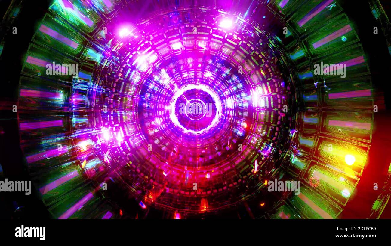 Abstract reflection neon lights glowing colors 3d illustration ...