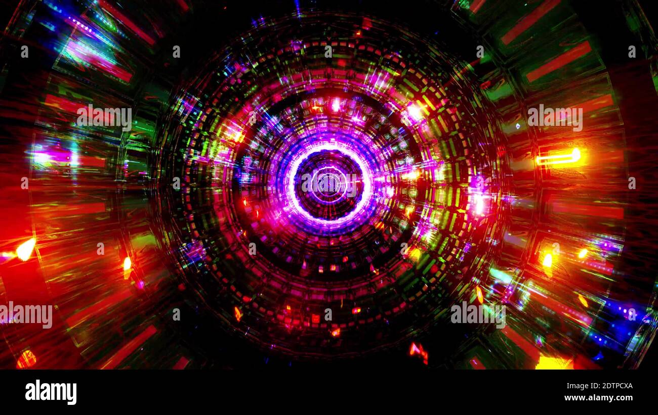 Abstract reflection neon lights glowing colors 3d illustration ...