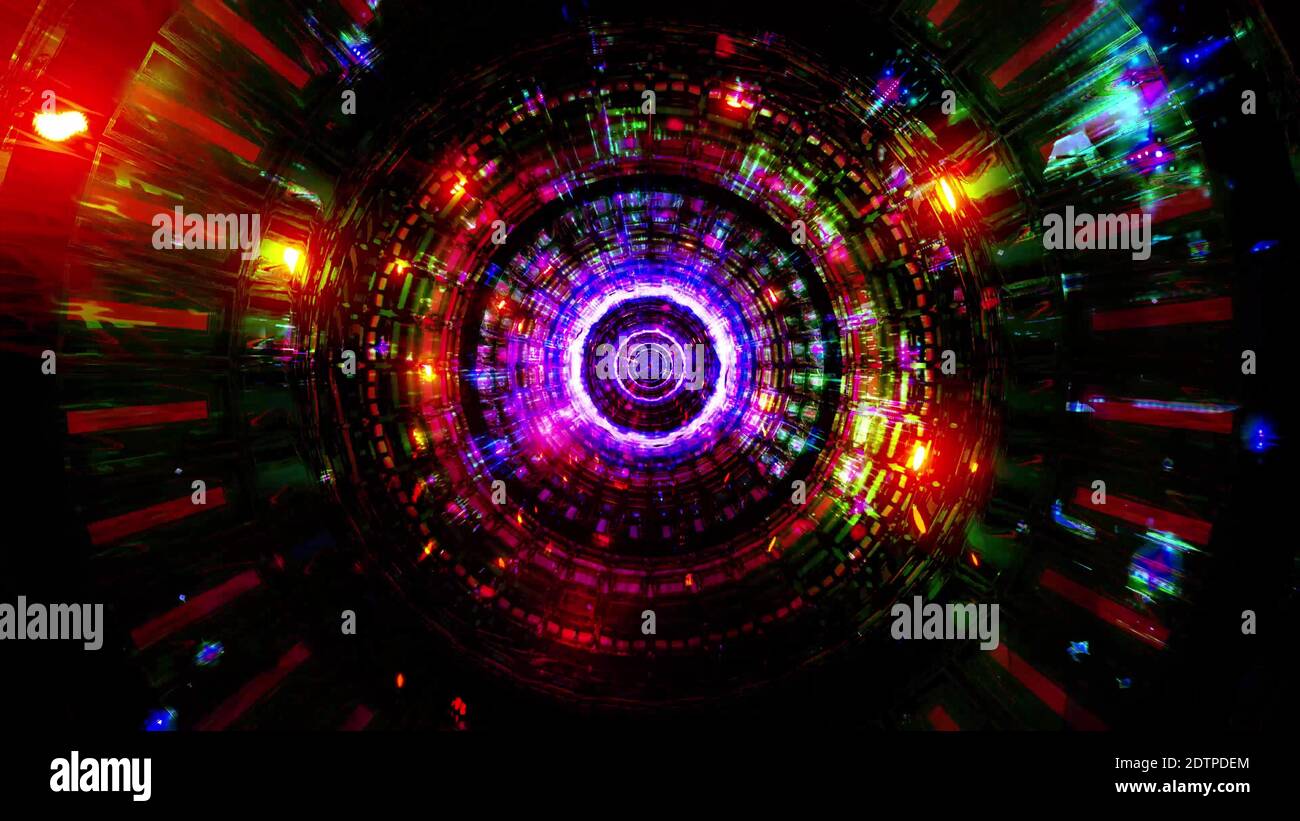 Abstract reflection neon lights glowing colors 3d illustration ...