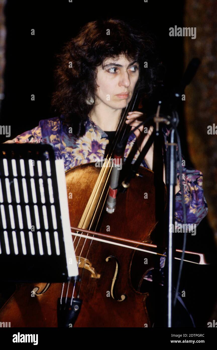 Helen Liebmann from the Penguin Cafe Orchestra during the soundcheck at ...