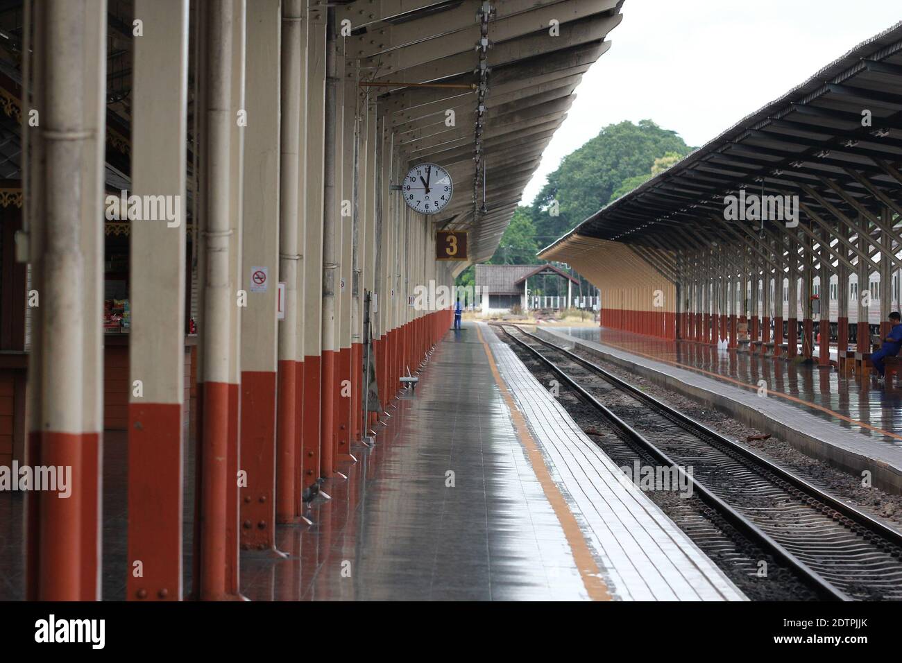 View Of Railroad Station Stock Photo - Alamy