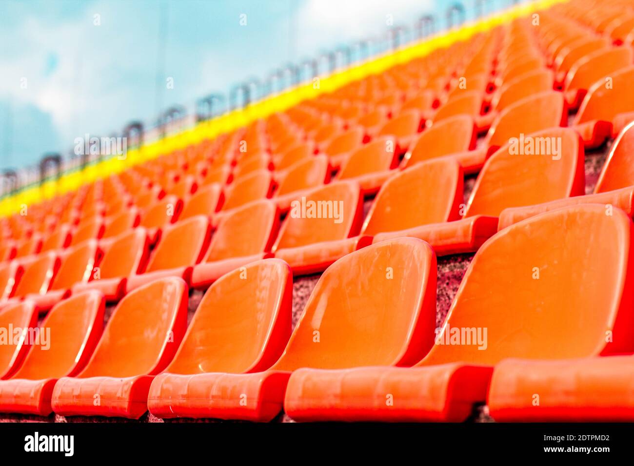 Orange stadium seats hi-res stock photography and images - Alamy