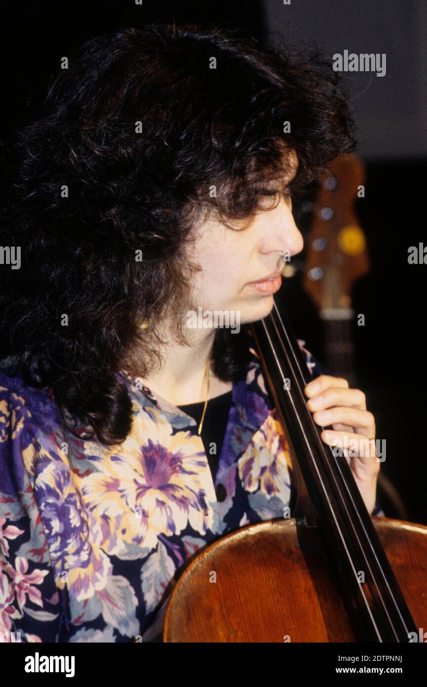 Helen Liebmann from the Penguin Cafe Orchestra during the soundcheck at ...