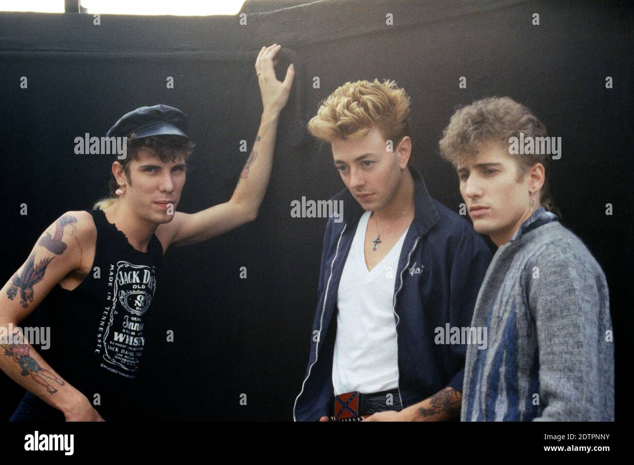 Slim Jim Phantom, Brian Setzer and Lee Rocker of the Stray Cats at a ...