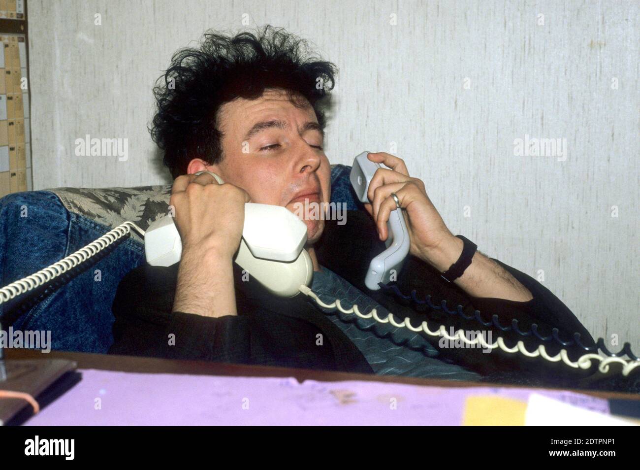 Kev Hopper from Stump at a press conference in the office of her record ...