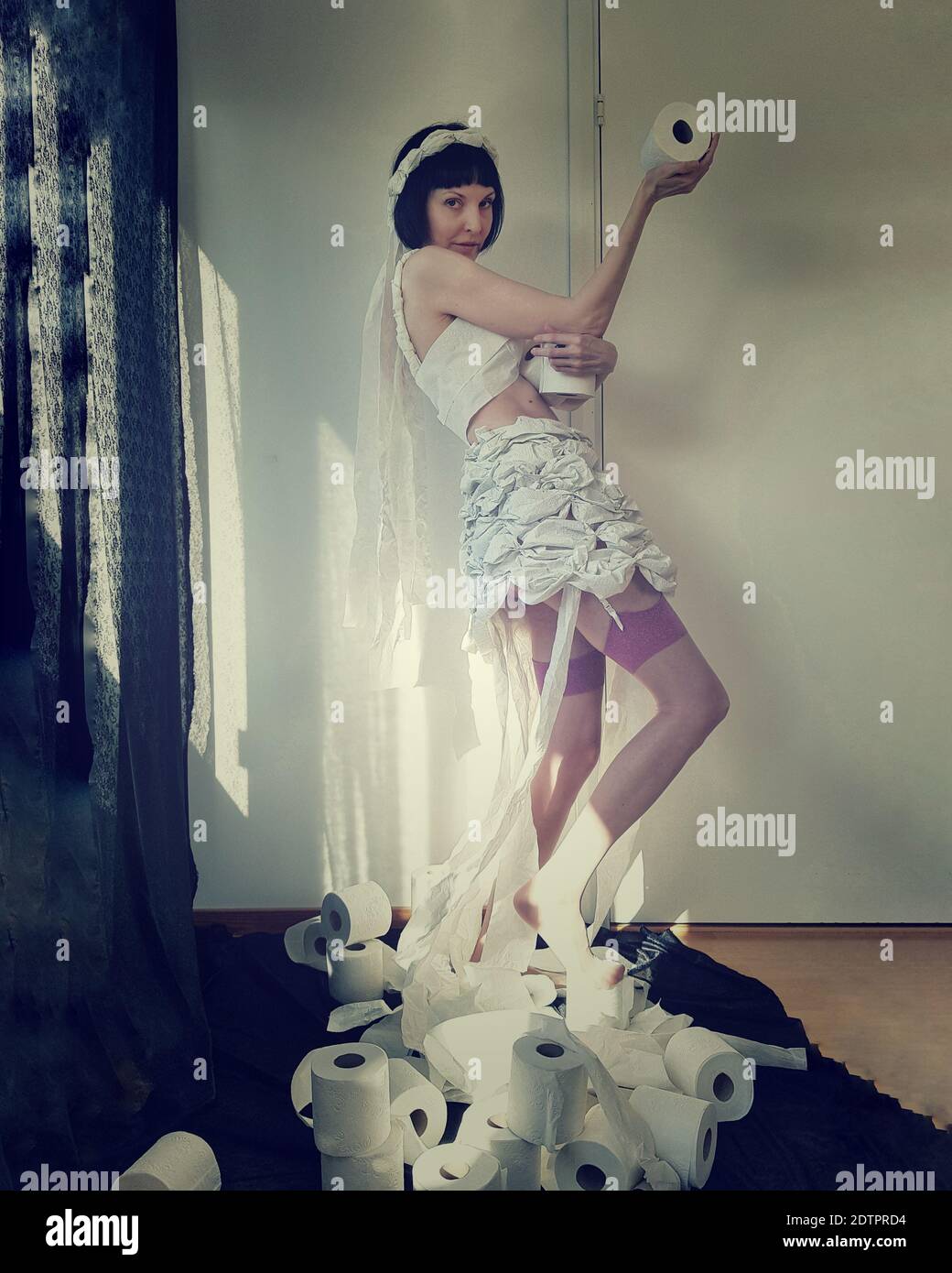 Mature woman toilet hi-res stock photography and images - Alamy