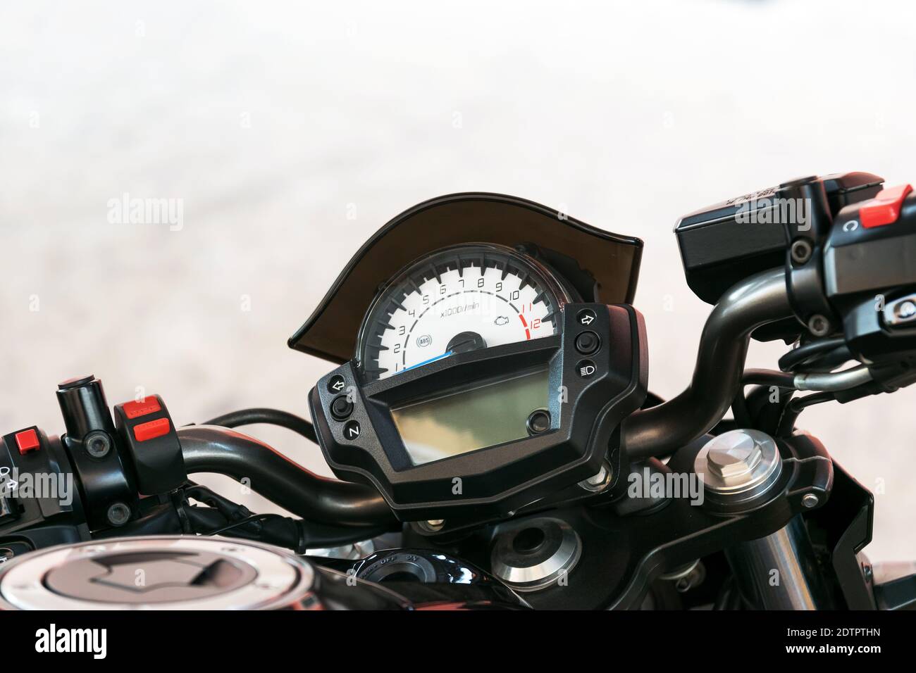 Closeup at speedometer of a motorcycle Stock Photo - Alamy