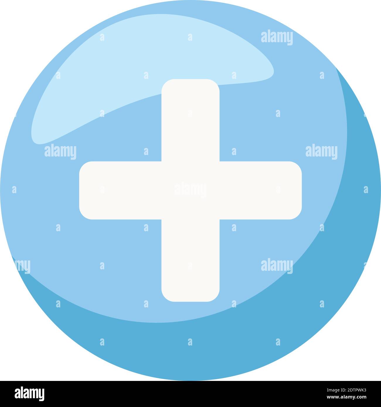 pluss symbol in button isolated icon vector illustration design Stock ...