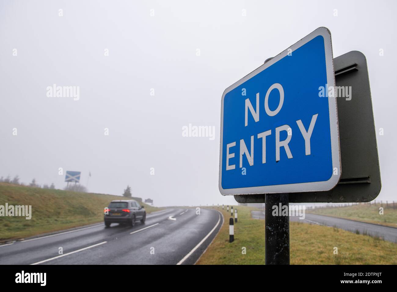 Carter Bar, UK. 21st Dec, 2020. England Border crossing, Scottish ...