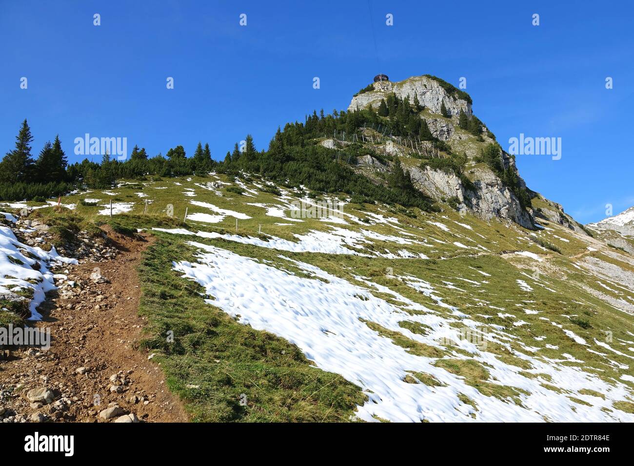 A mesmerizing view of snow-capped Rofan mountains in Austria Stock ...