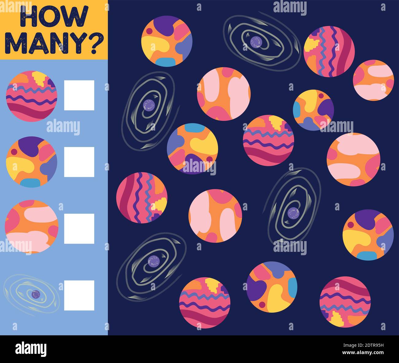 Counting Game for Preschool Children. Educational a mathematical game ...