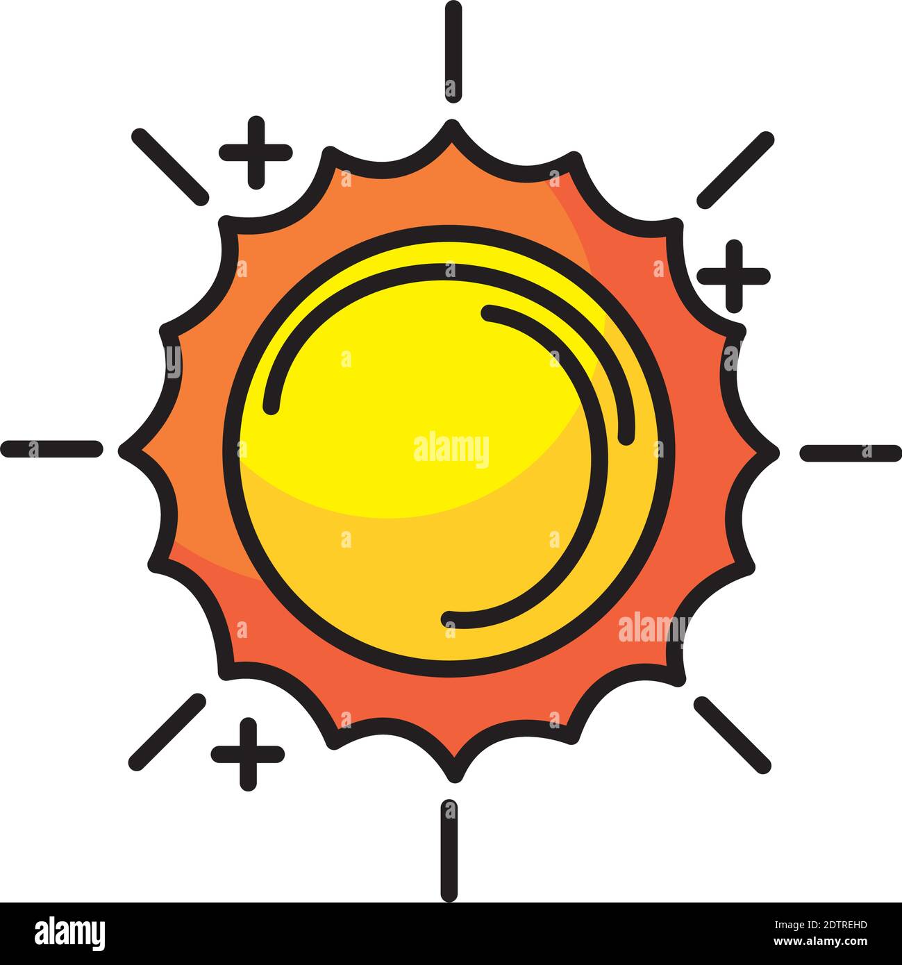 sun line and fill style icon Stock Vector Image & Art - Alamy