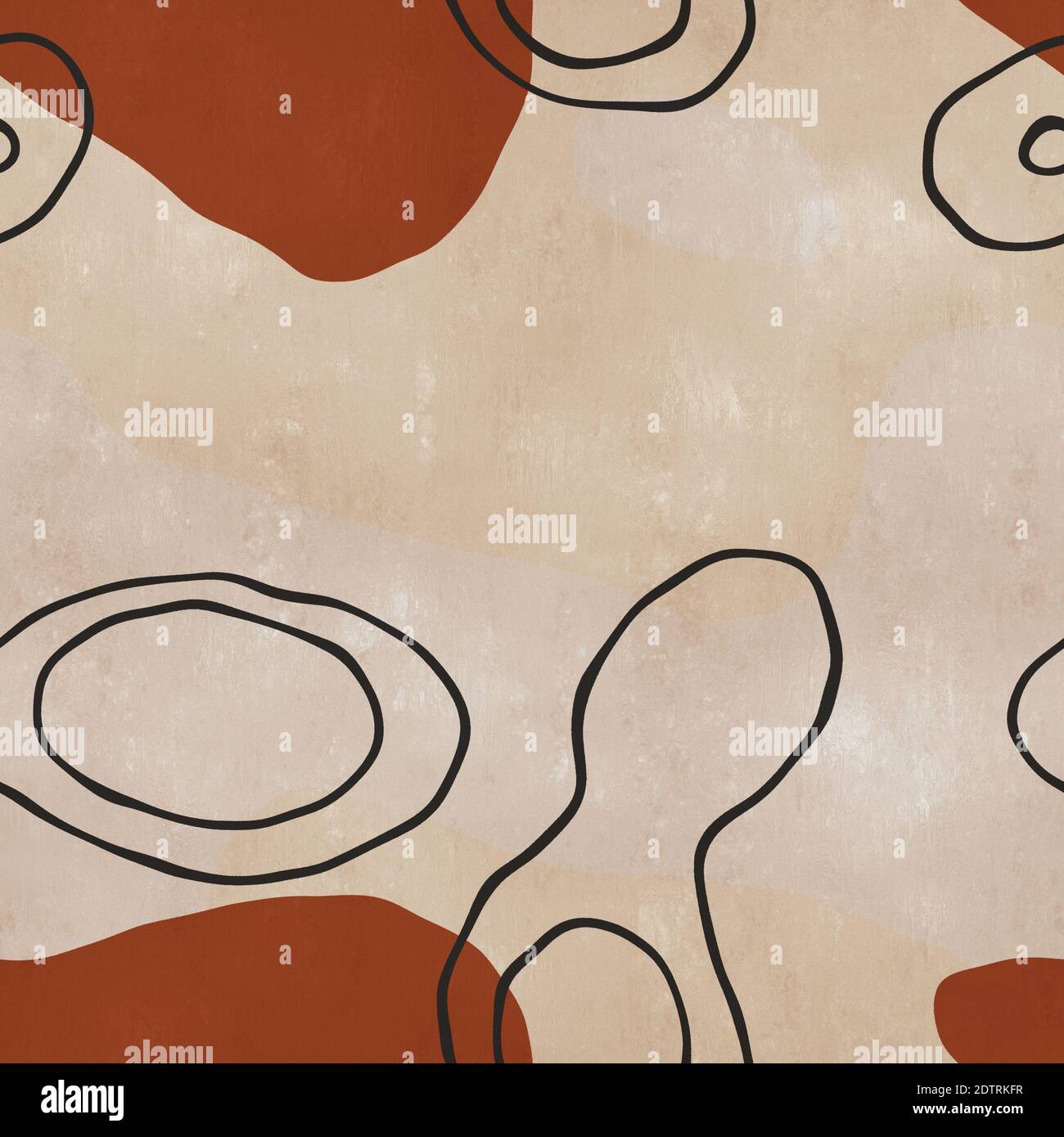 Seamless organic rounded curvy shapes naive design Stock Photo - Alamy