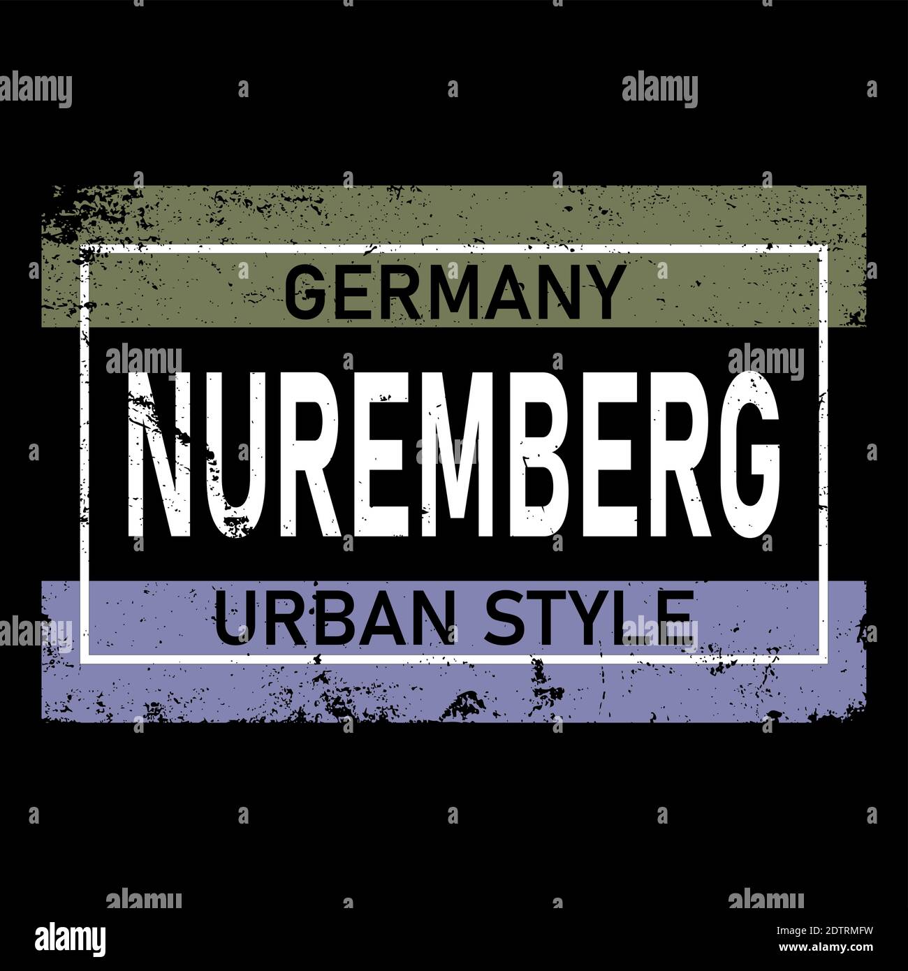 Nuremberg flat design typographic vector illustration on white Stock ...