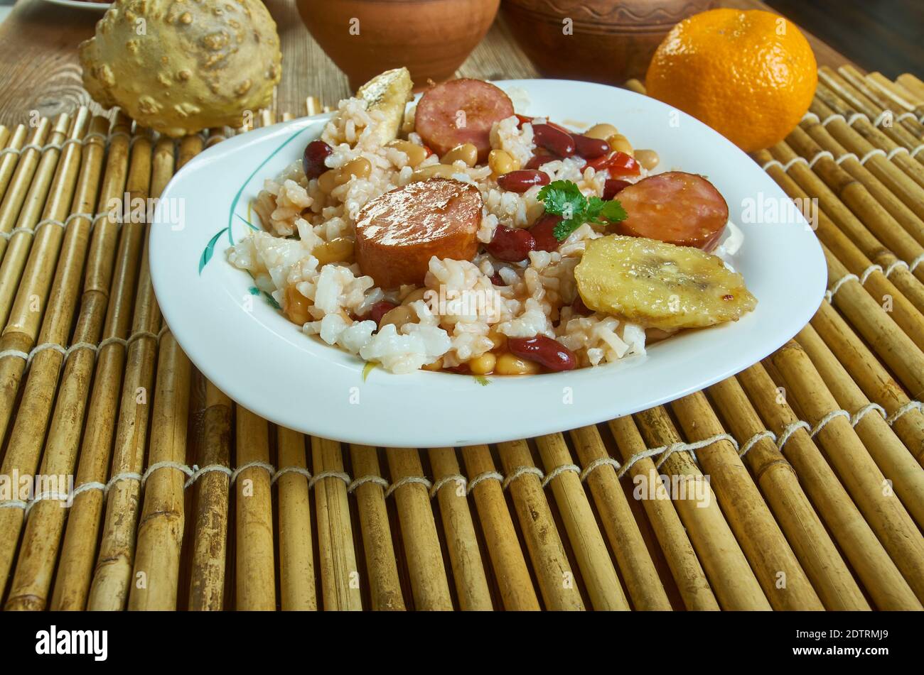 Guyanese Cook Up Rice, traditional one-pot Caribbean rice dish Stock ...