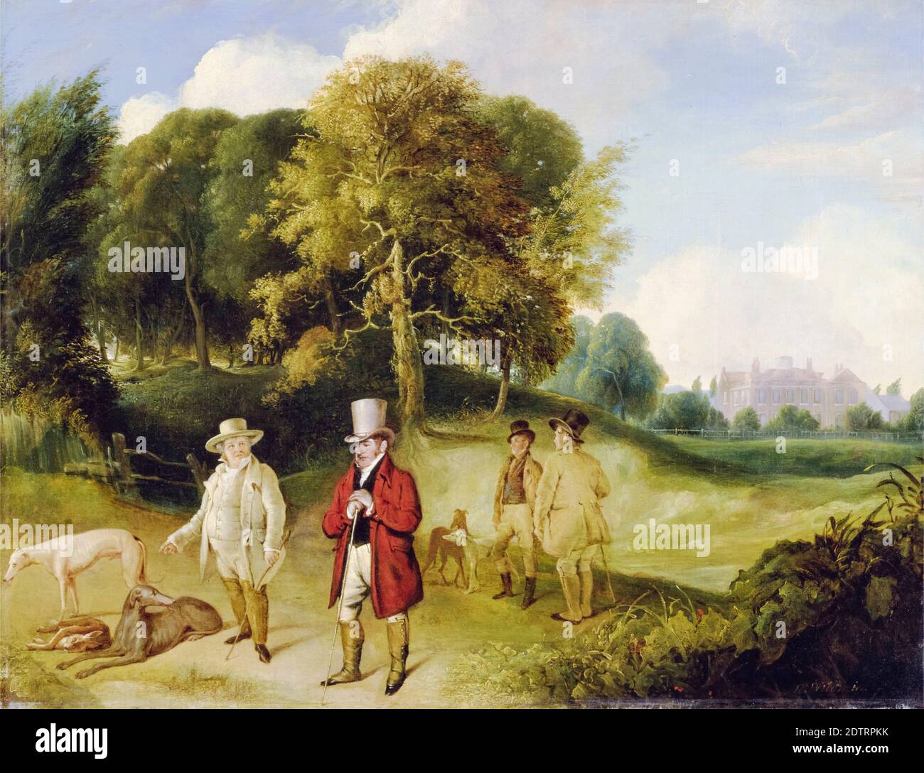 JMW Turner and Walter Fawkes at Farnley Hall, painting by JMW Turner ...