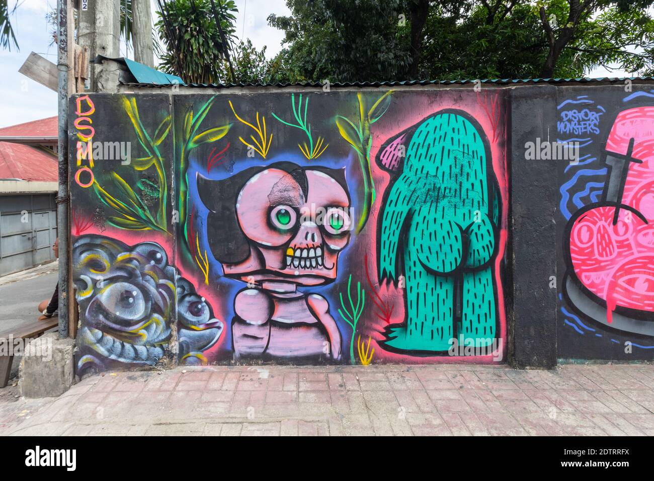 Colorful street art mural in Cebu, Philippines Stock Photo - Alamy