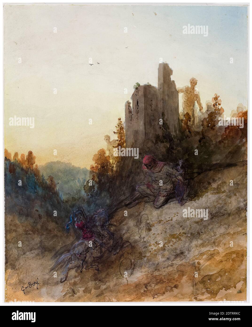 Gustave Doré, The Princess is Held Captive, painting, circa 1879 Stock ...