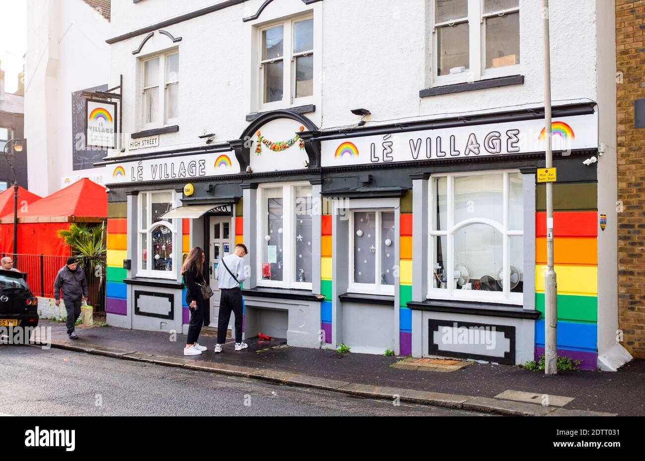 Le Village pub bar in Kemp Town Brighton UK Stock Photo - Alamy