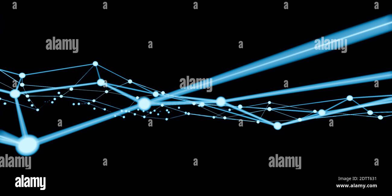 Modern Abstract Polygonal Wireframe Structure Virtual Background Digital Technology Science