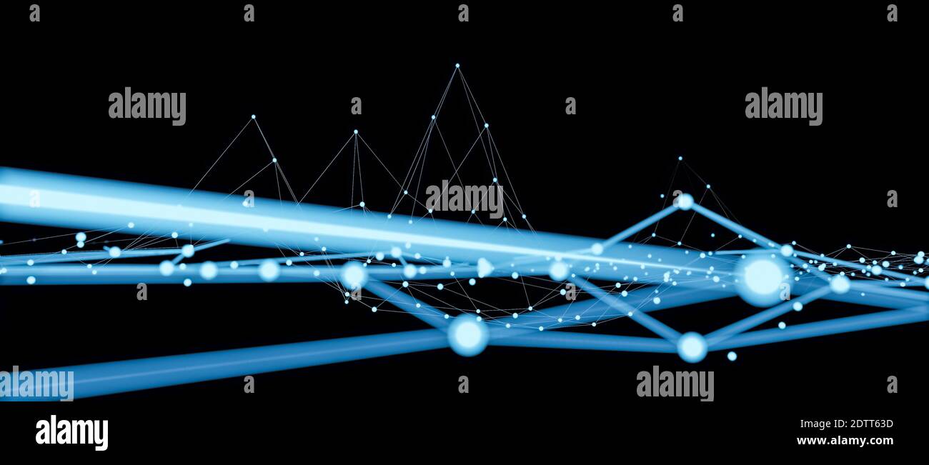 Modern Abstract Polygonal Wireframe Structure Virtual Background Digital Technology Science