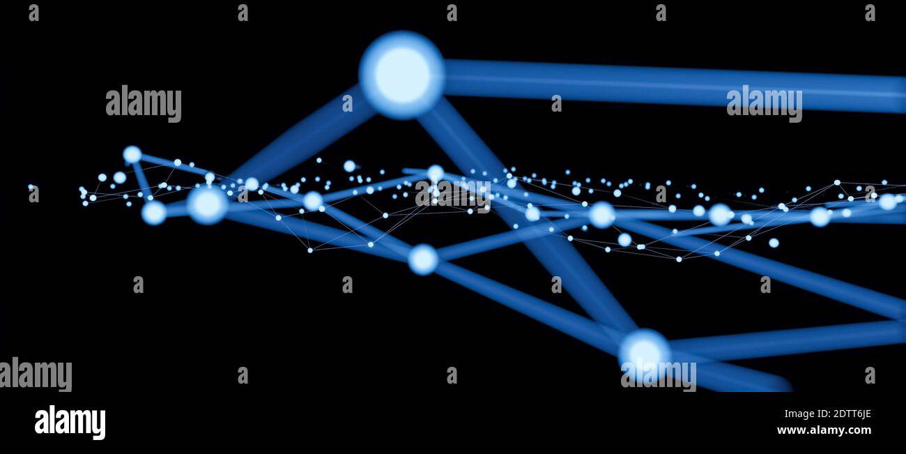 Modern Abstract Polygonal Wireframe Structure Virtual Background Digital Technology Science