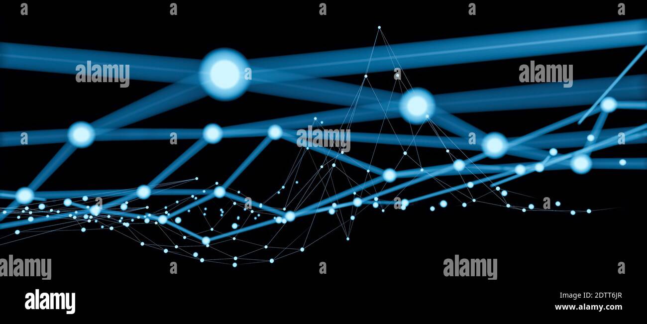 Modern abstract polygonal wireframe structure, virtual background ...