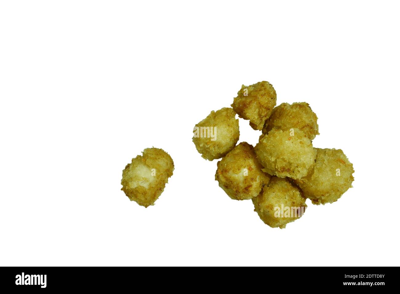 deep fried chicken leg tendon with flour on plate Stock Photo - Alamy