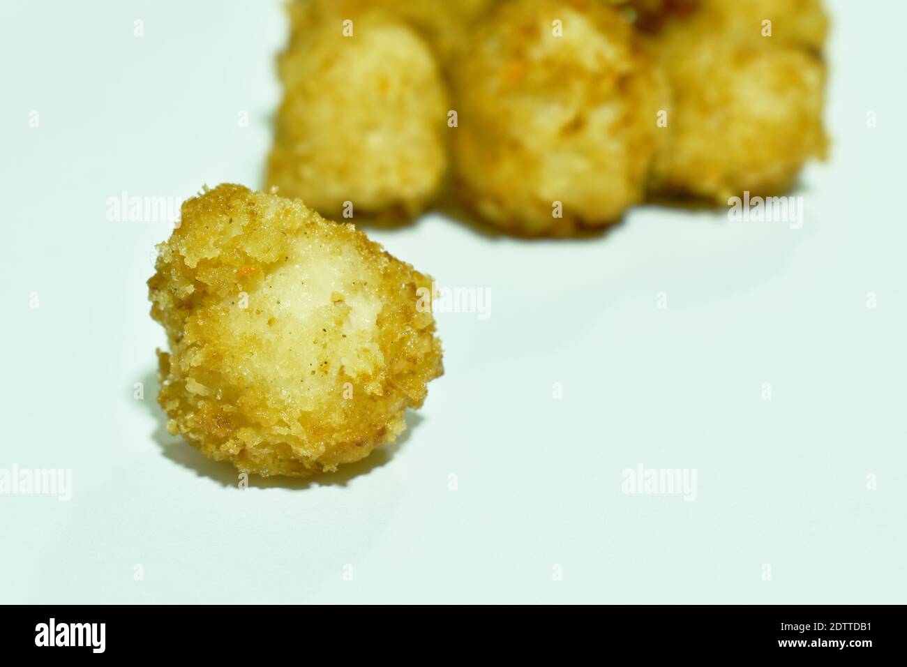 deep fried chicken leg tendon with flour on plate Stock Photo - Alamy