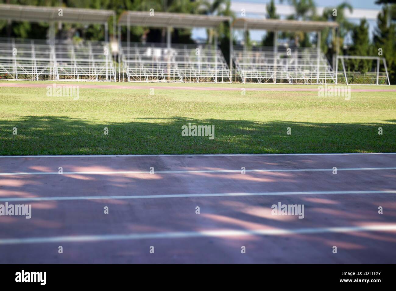 Outdoor track and field stadium with runway, stock photo Stock Photo ...