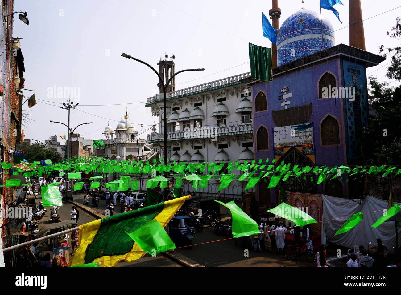 Indian Muslims seen during the procession of 'Eid-e-Milad-un-Nabi' on ...