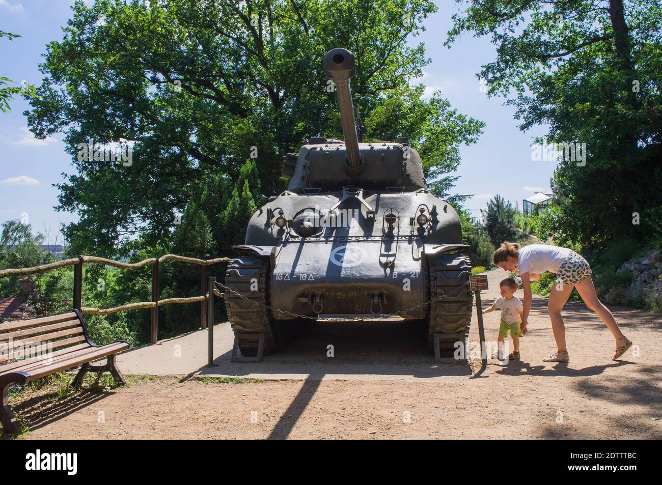 Tank M4 Sherman the Liberator in front of the Underground World exhibit ...