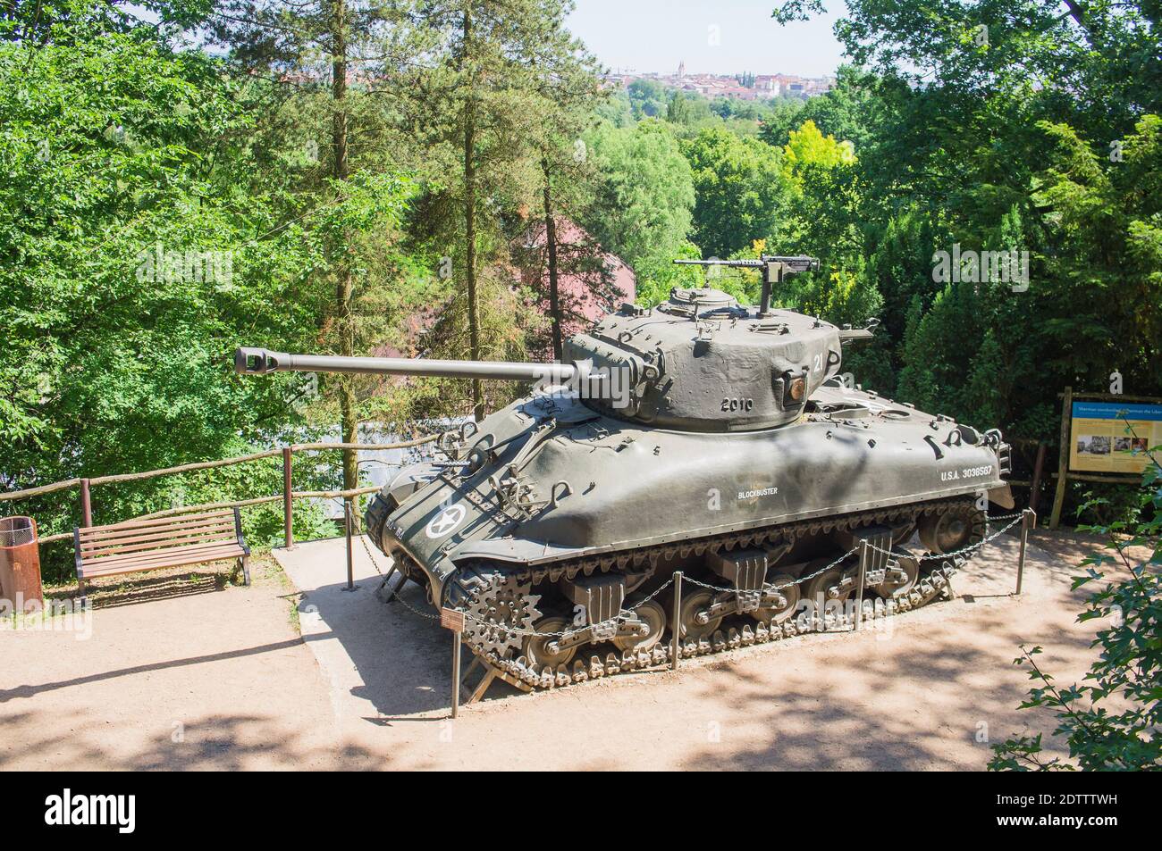 Tank M4 Sherman the Liberator in front of the Underground World exhibit ...