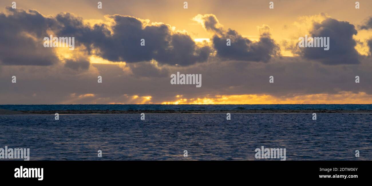 Sunset over the mouth of Moore River and Indian Ocean Guilderton ...