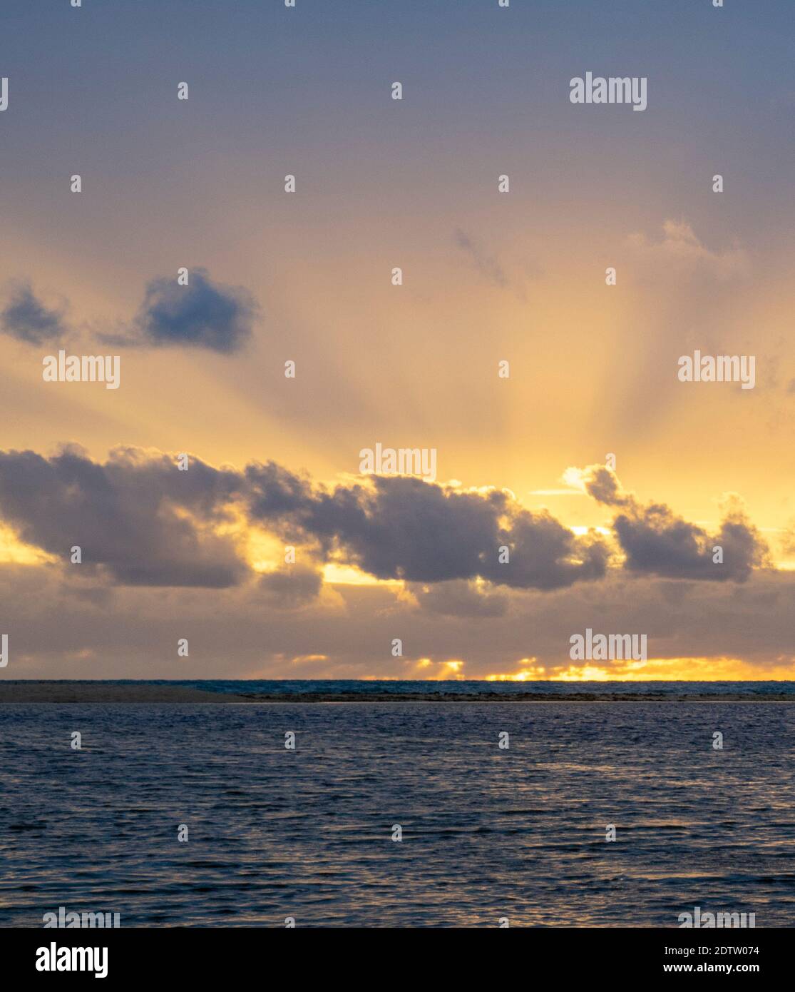 Sunset over the mouth of Moore River and Indian Ocean Guilderton ...