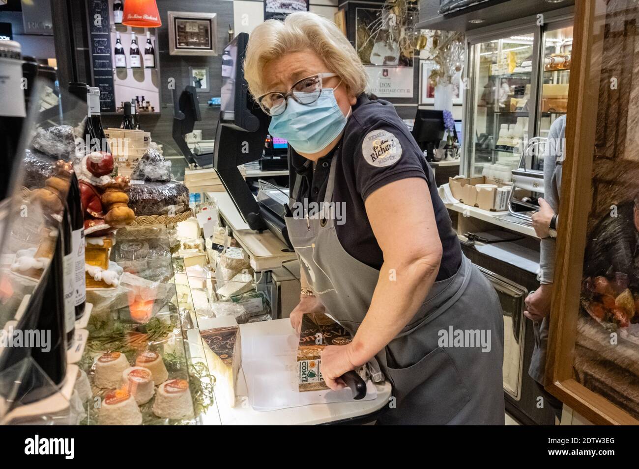 Lyon (France), 22 December 2020. The Halles de Lyon Paul Bocuse is a ...