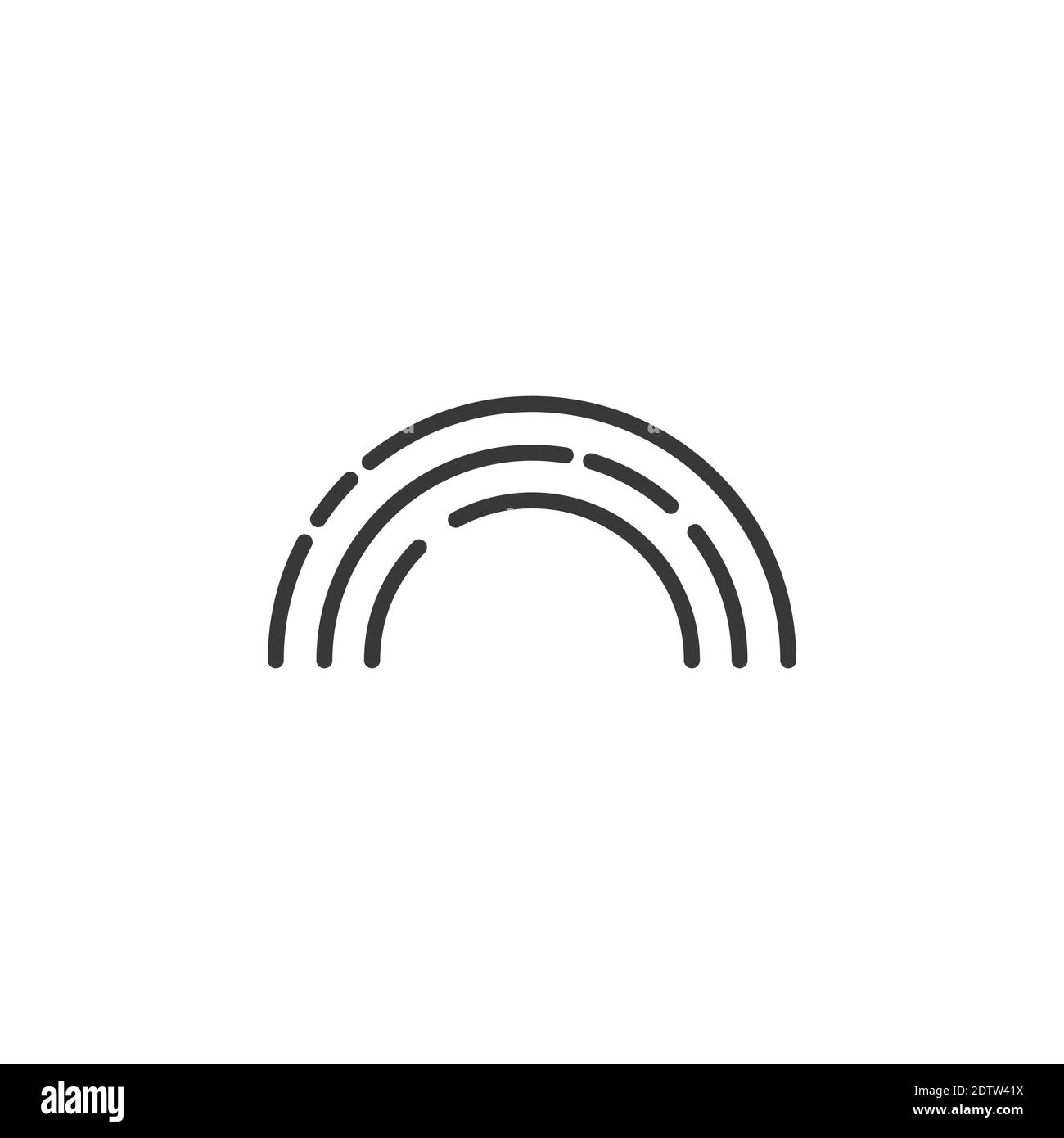 Rainbow thin line icon. Isolated outline weather vector illustration ...