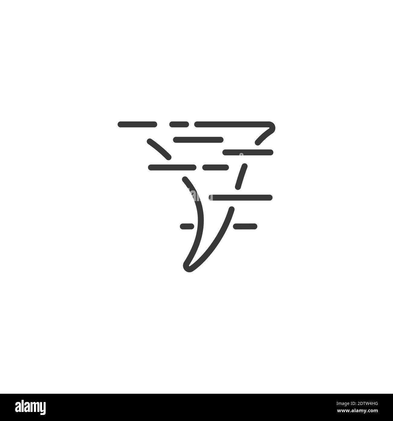 Twister thin line icon. Isolated outline weather vector illustration ...