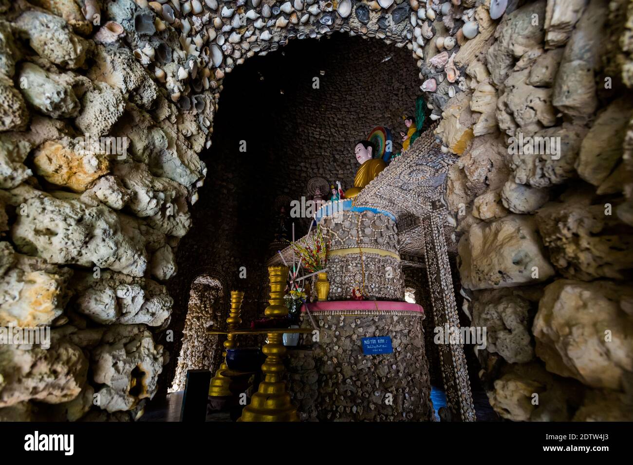 Beautiful colorful photo of Tu Van pagoda in Cam Ranh, Vietnam. Popular ...