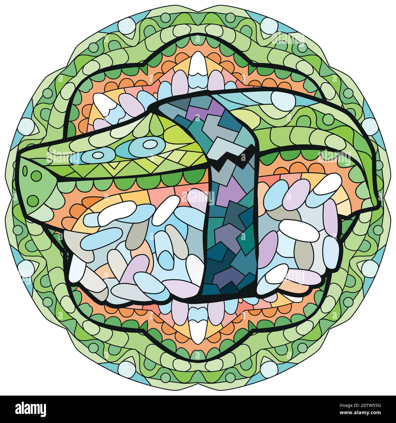 Rice mandala Stock Vector Images - Alamy