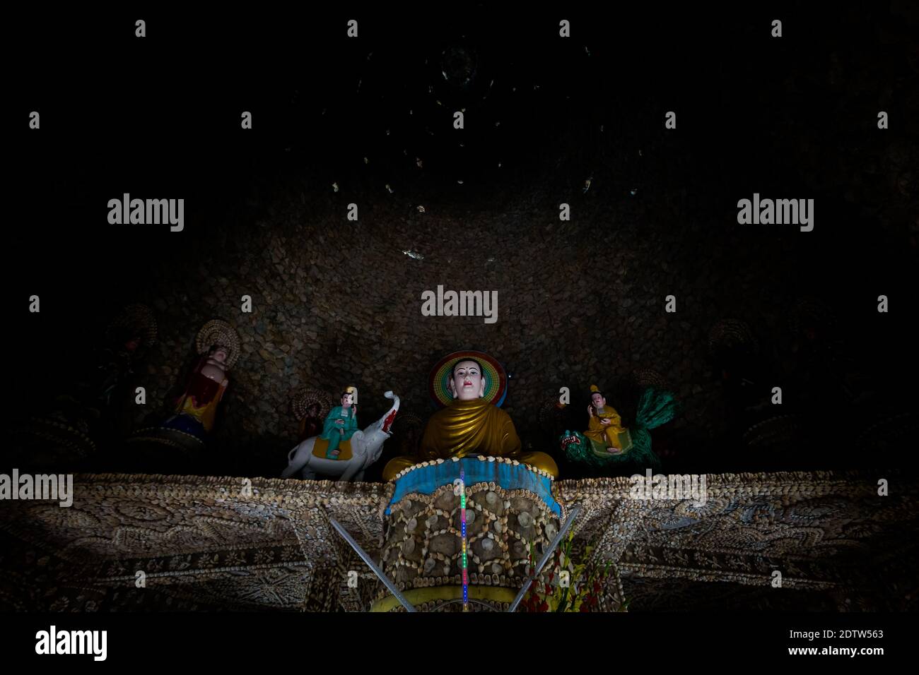 Beautiful colorful photo of Tu Van pagoda in Cam Ranh, Vietnam. Popular ...