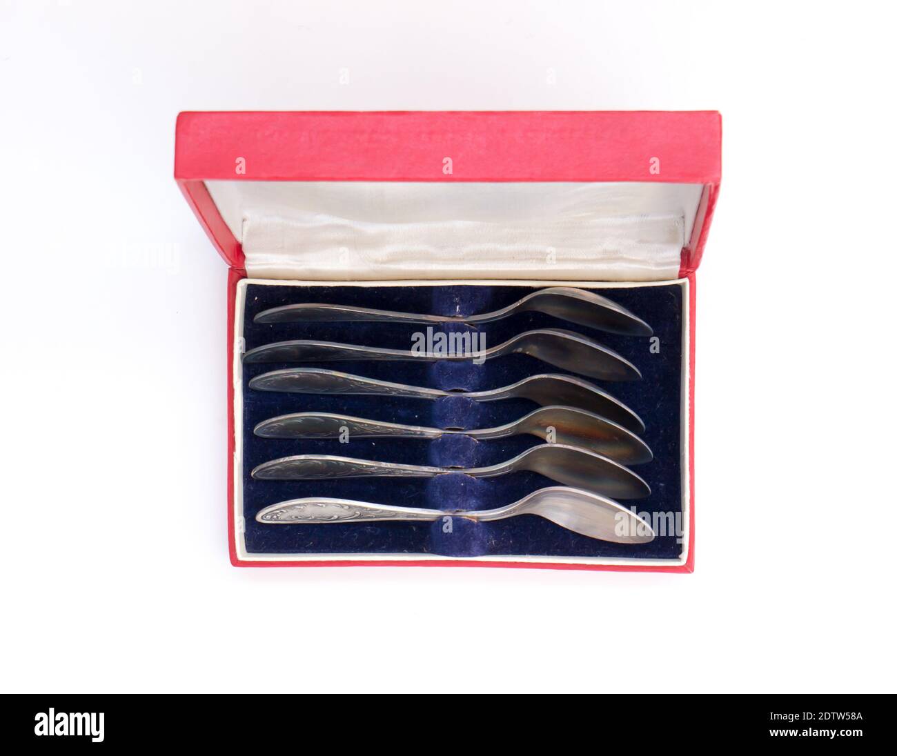 The cupronickel spoon object Stock Photo - Alamy