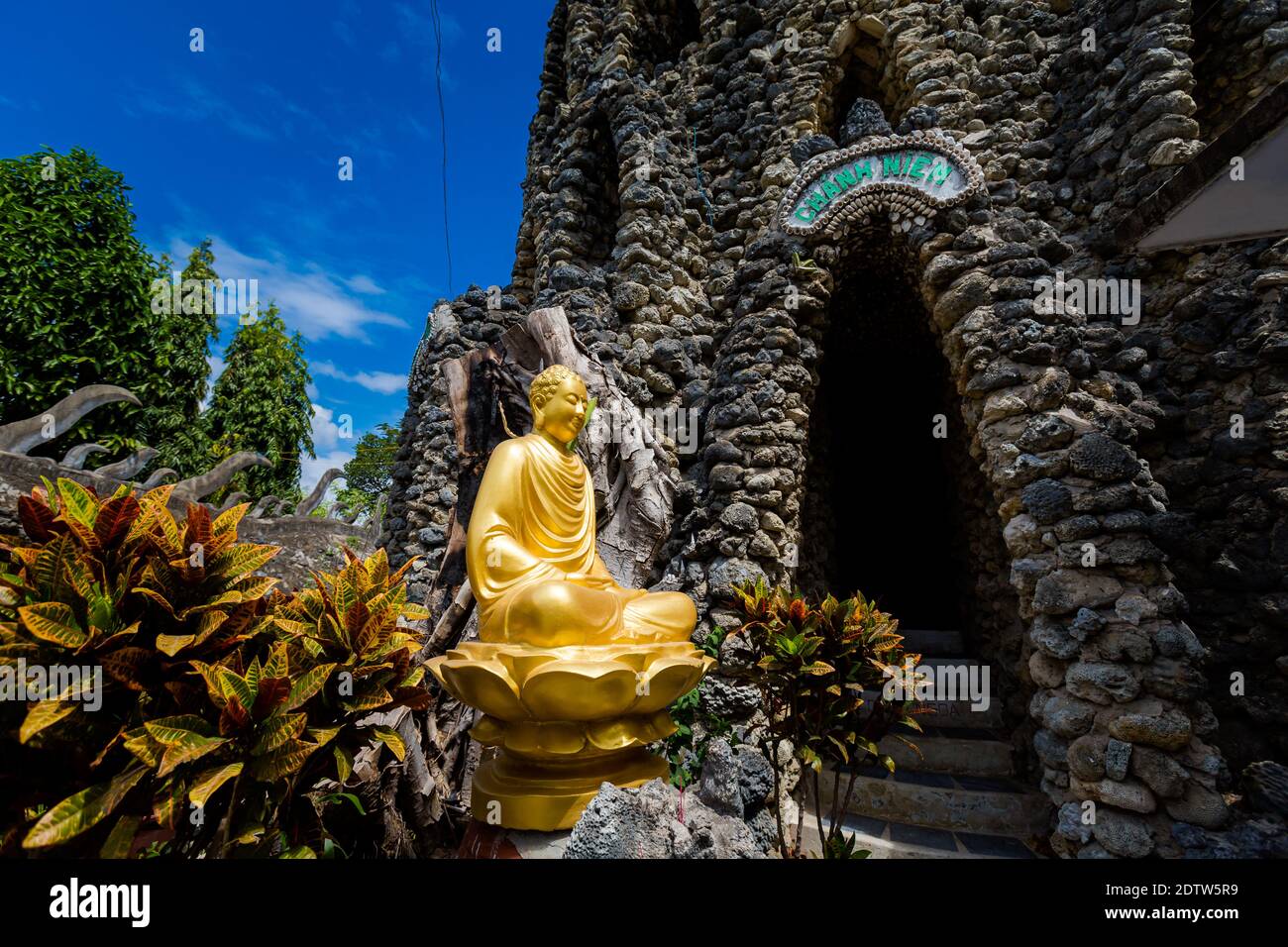 Beautiful colorful photo of Tu Van pagoda in Cam Ranh, Vietnam. Popular ...