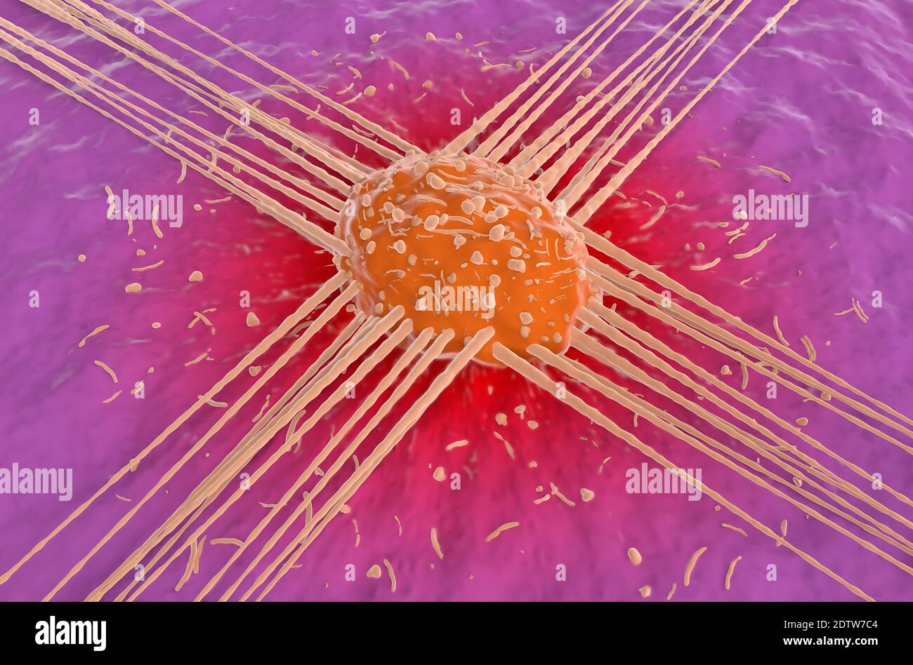 Mouth cancer cell closeup 3d illustration Stock Photo - Alamy