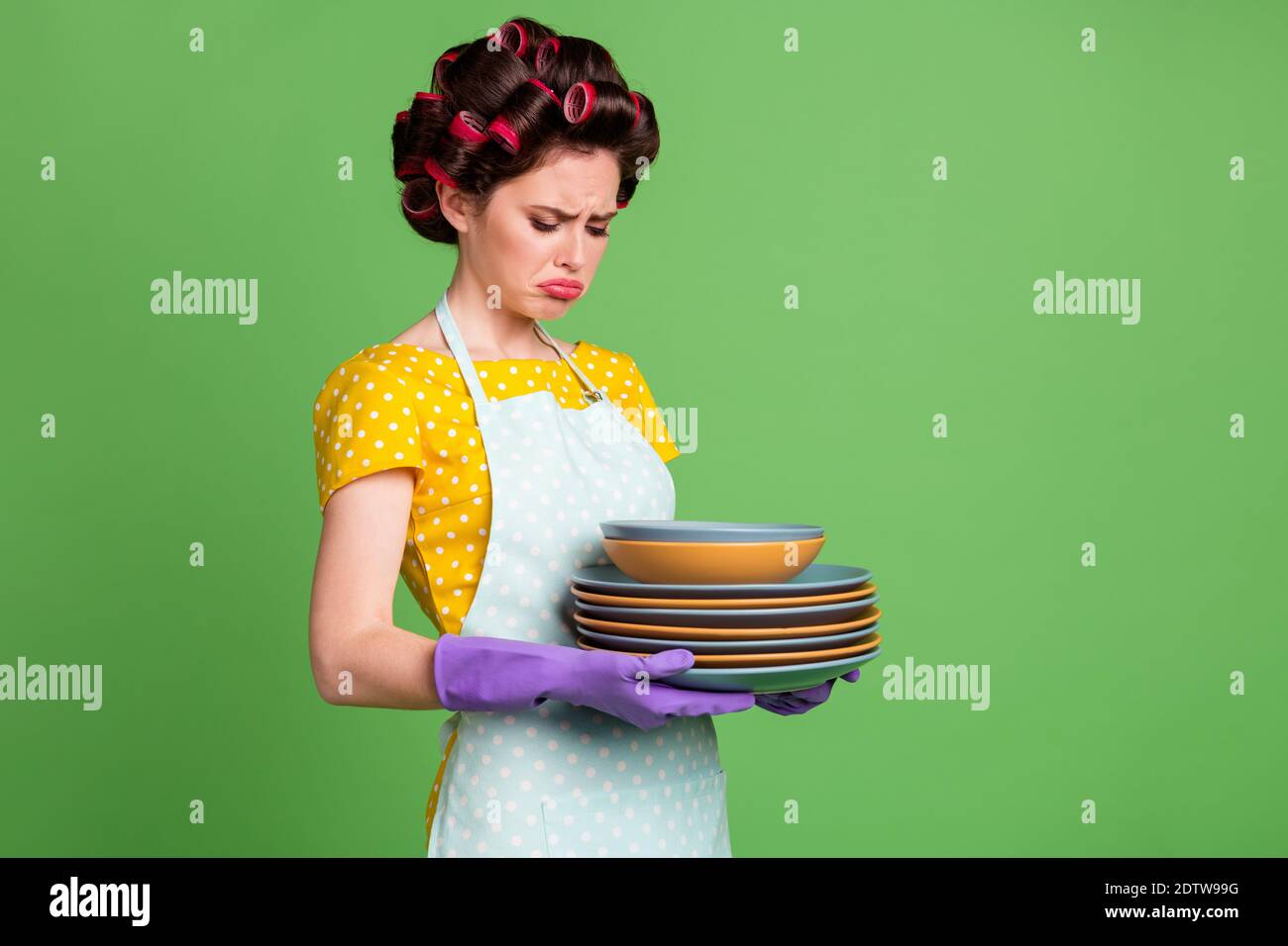 Maid housemaid routine tired hi-res stock photography and images - Alamy