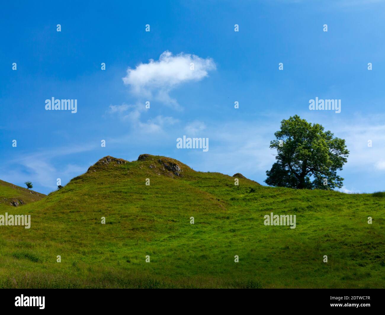 The remains of Pilsbury Castle a Norman Castle overlooking the River ...