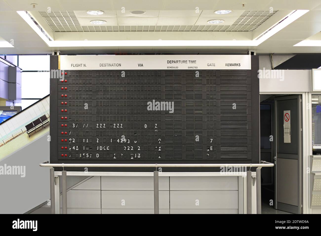 Empty Old Style Destination Board at Airport Stock Photo - Alamy